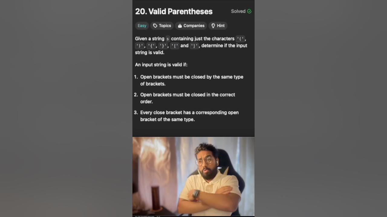 Can you find matching parentheses? () {} [] | #Leetcode 20 Valid ...