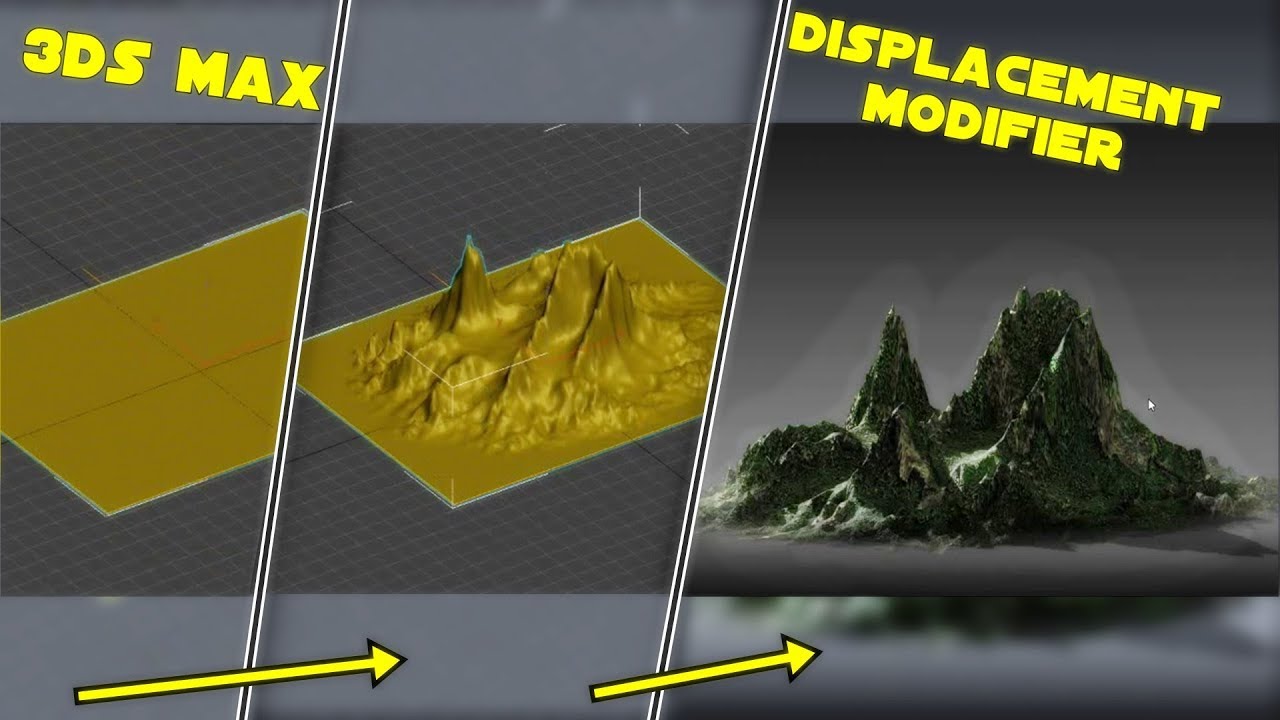 3ds Max | What is Displacement Modifier | How it works? Tutorial *Make ...