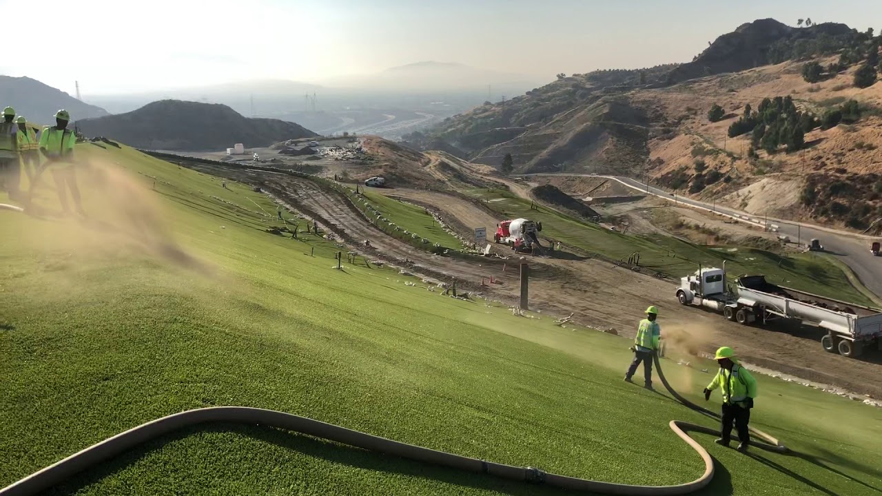 Blowing Sand for Turf Closure System - YouTube