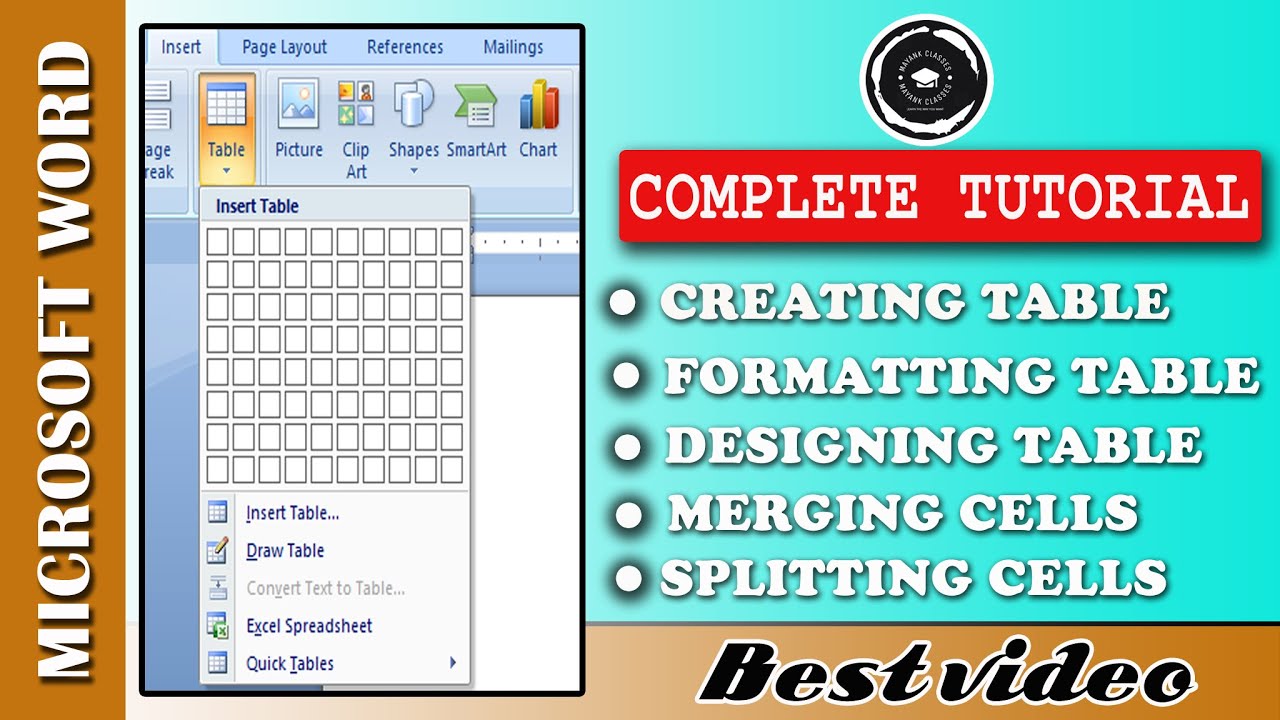 How To Create Table In MS Word Formatting Table Designing Table how-to-create-table-in-ms-word-formatting-table-designing-table
