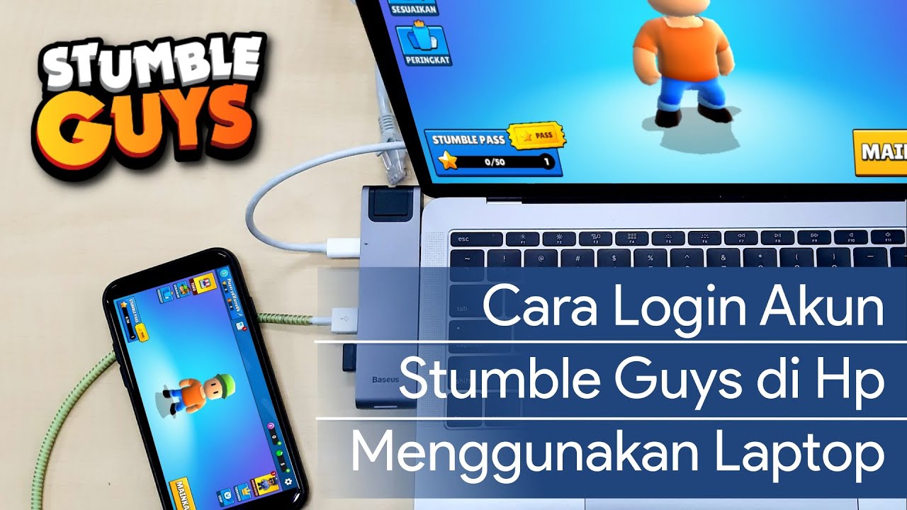 Cara Login Akun Stumble Guys di Hp Menggunakan Laptop - YouTube
