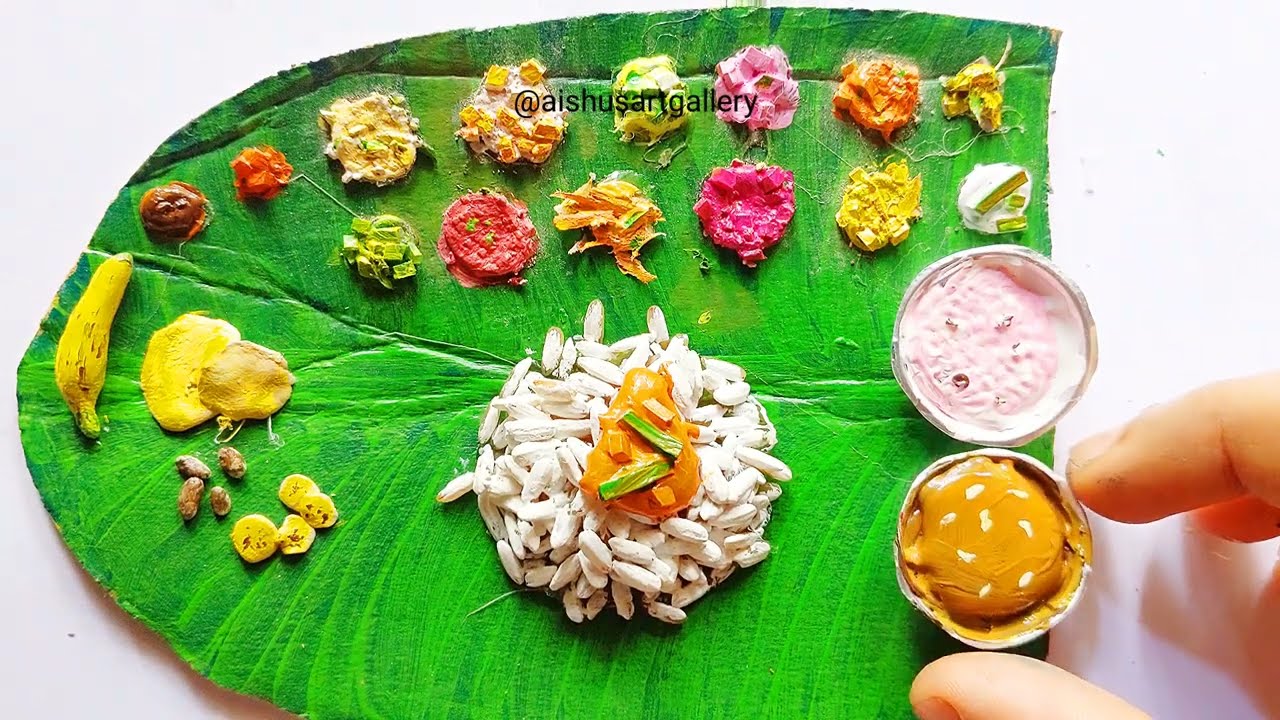 ഓണസദ്യ റെഡി ആയി... onam special craft ideas | waste material reuse ...