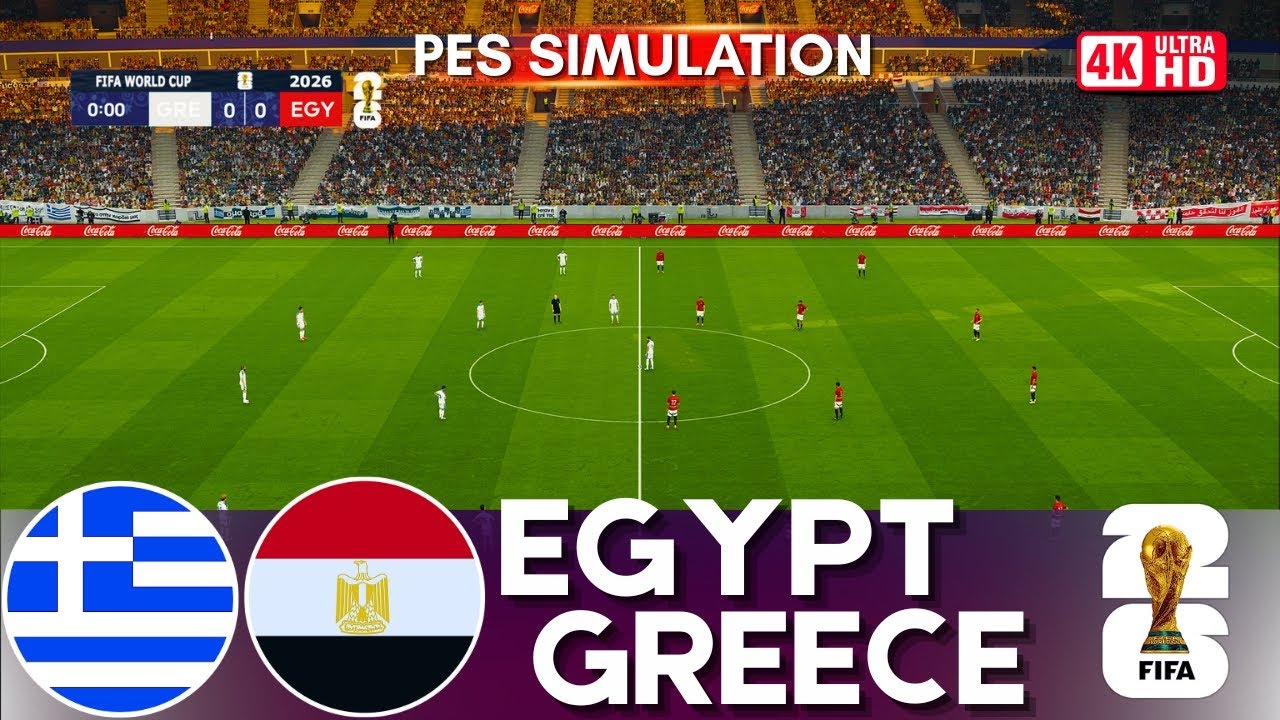 🔴Greece vs Egypt | FIFA World Cup 2026 Full Match | PES 21 Gameplay ...