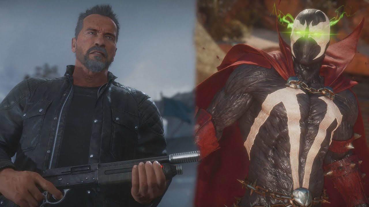 The Terminator Vs Spawn | All Intro/Interaction Dialogues - Mortal ...