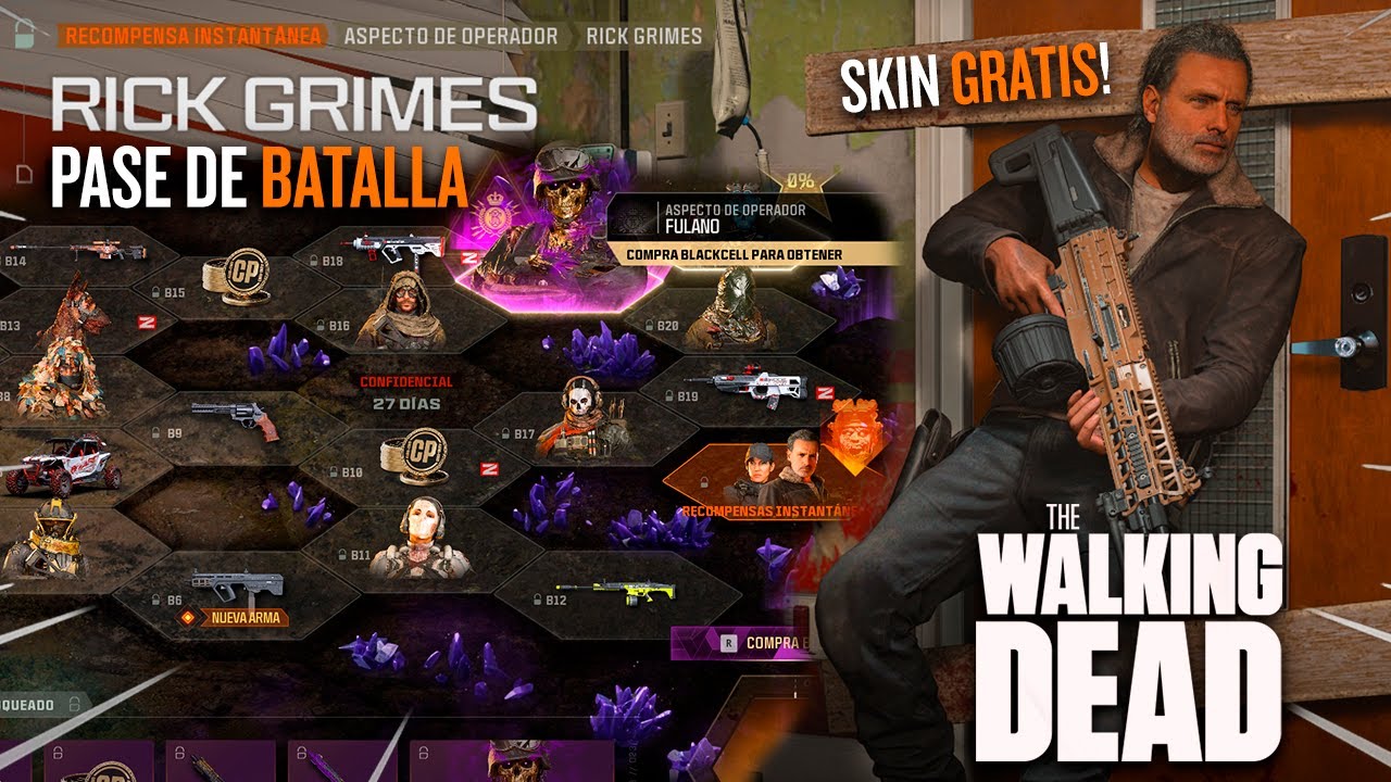 SKIN de RICK THE WALKING DEAD GRATIS en el PASE de BATALLA de WARZONE 3 ...
