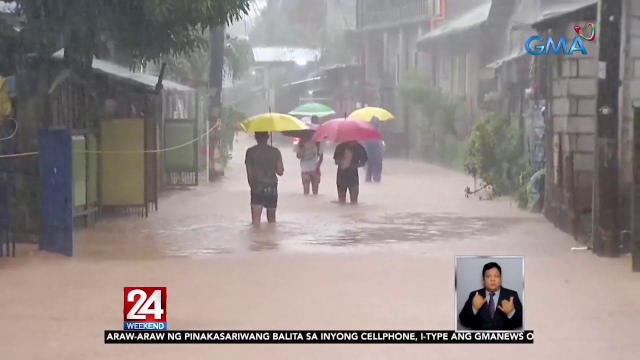 Pag-ulan sa Bataan, nagdulot ng hanggang hita na baha | 24 Oras Weekend ...