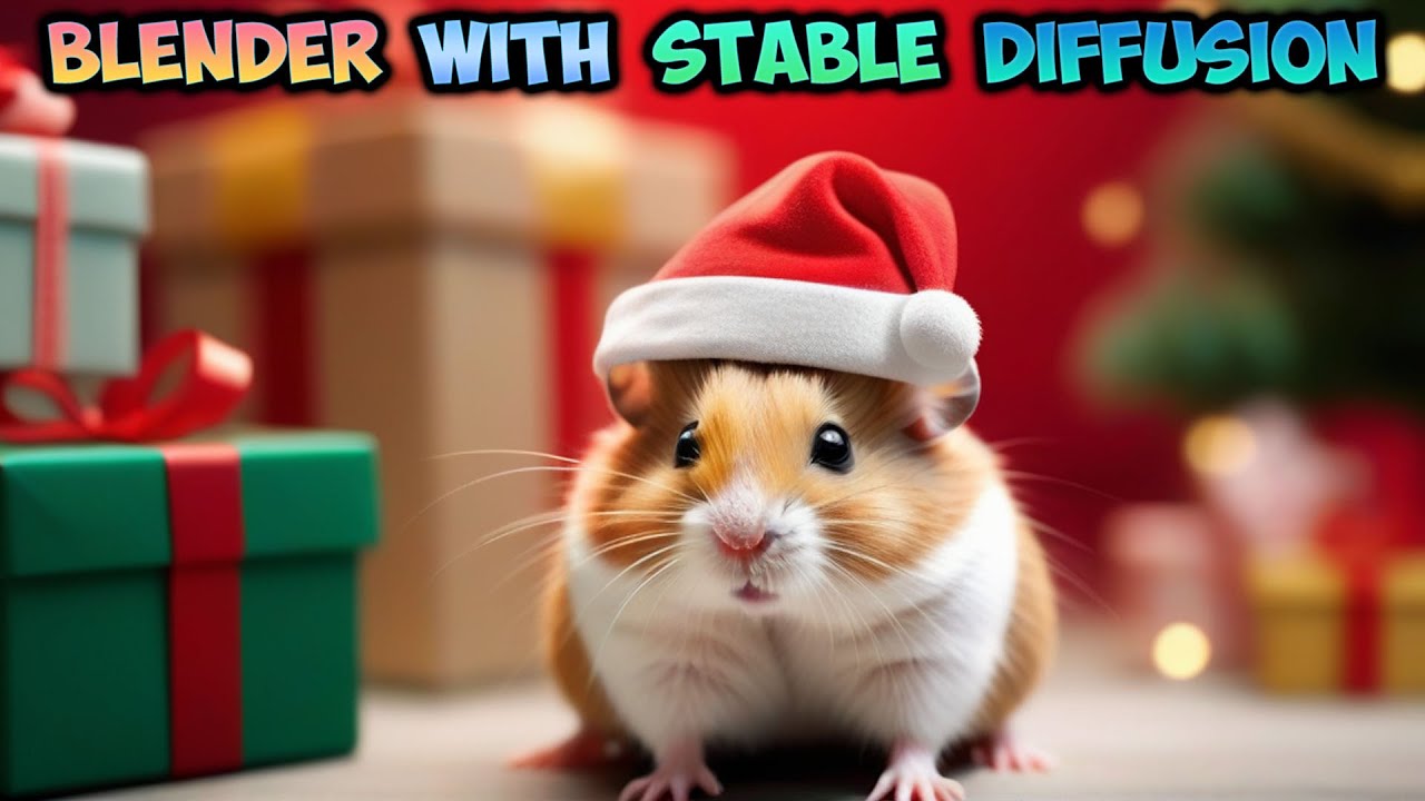 Blender with Stable Diffusion XL Tutorial - Christmas hamster - img2img ...