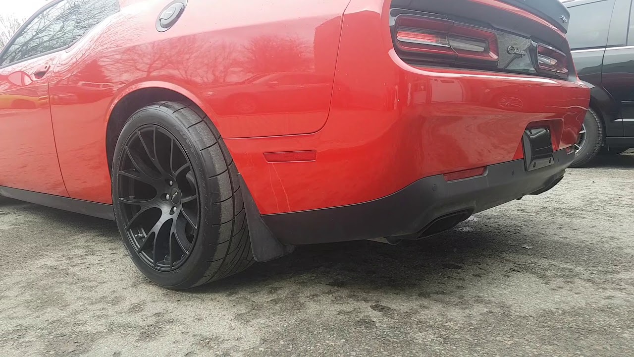 HELLCAT 20X11 REPS 305/35R20 NT555R PLUS MID MUFFLER DELETE - YouTube