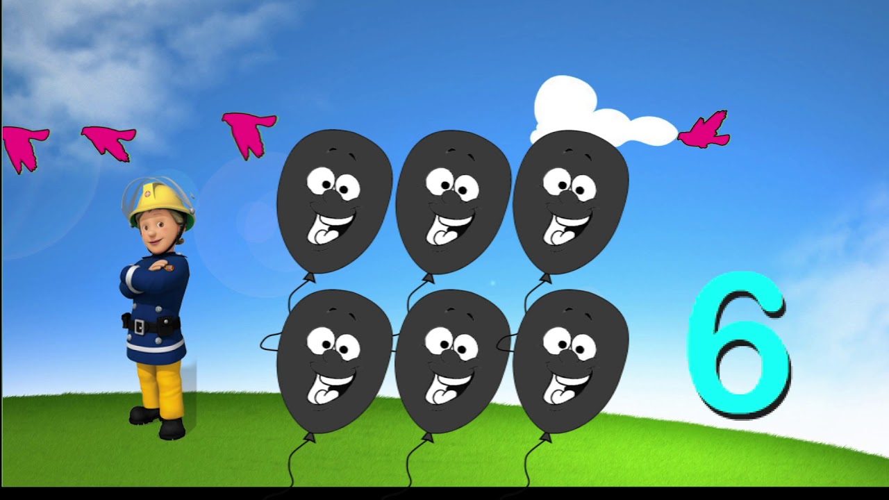 Learn Numbers With Fireman Sam Nursery Rhymes for Kids Toddlers ...