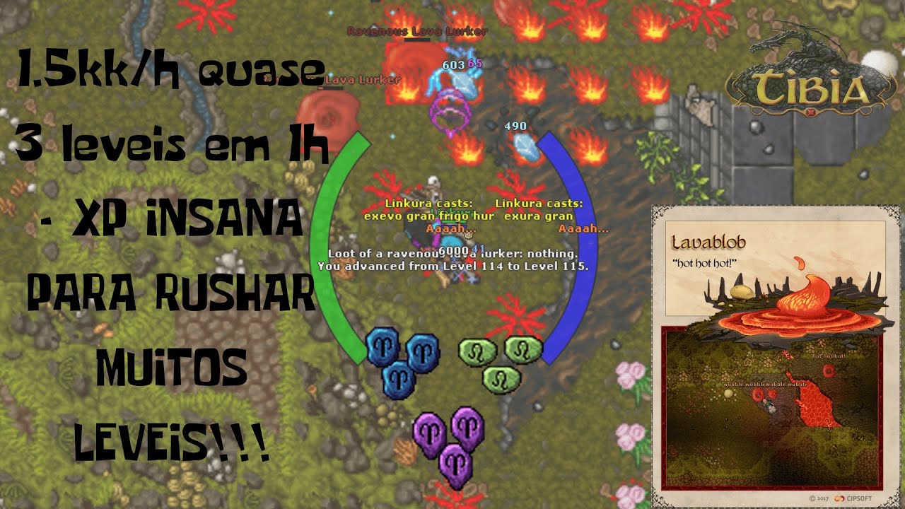 Tibia - Hunt lvl 100+ MAIOR XP QUE VOCÊ FARÁ - FULL RUSH - 3 LEVEIS POR ...