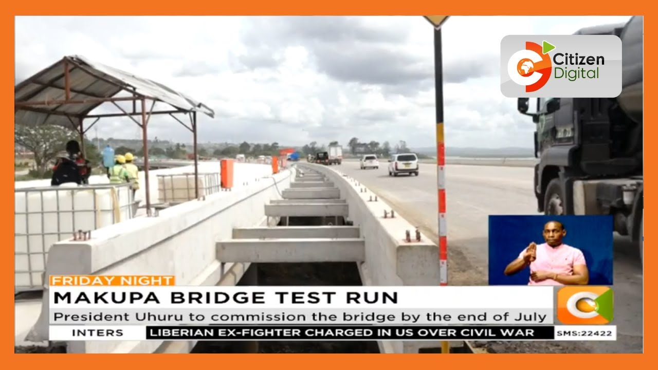 Macharia says the Ksh4.5b Makupa Bridge is 95% complete - YouTube