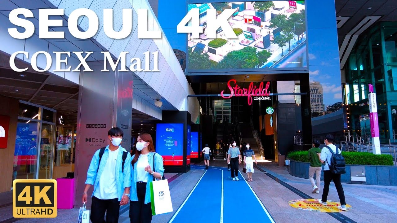[4K] Saturday afternoon COEX Mall walk, located in Gangnam Samsung ...