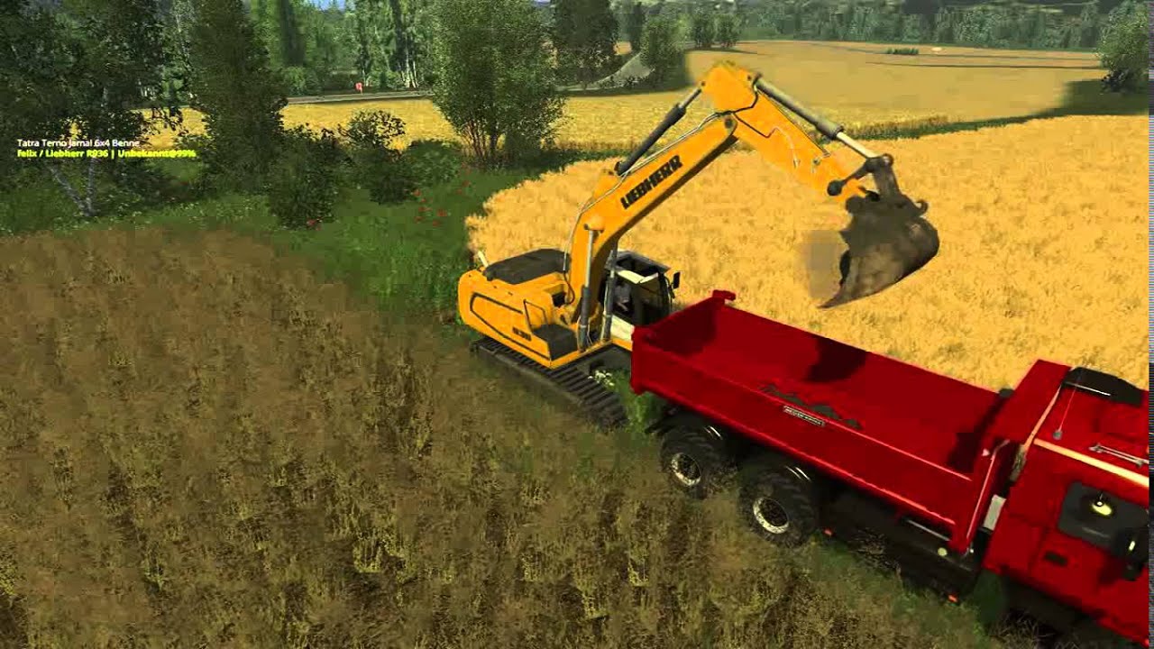 FarmingSimulator2015 Baggern Bei ls15 - YouTube