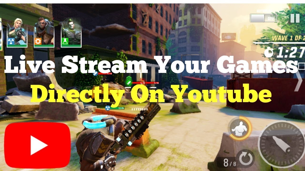 How To Live Stream Games In Android - YouTube
