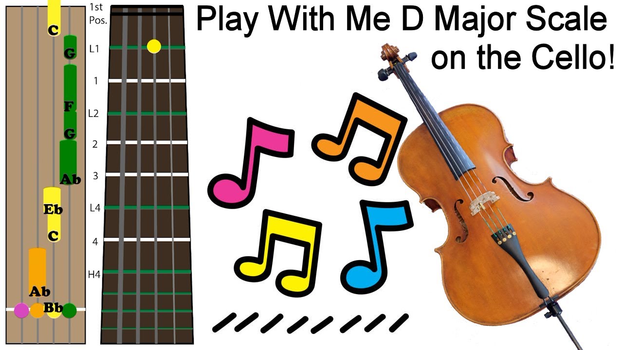 Warm up D Major Scale On The Cello. - YouTube
