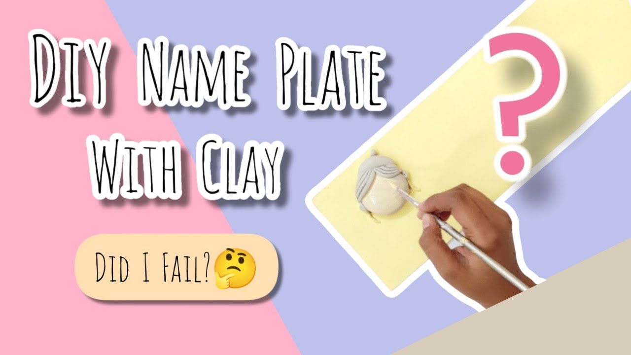 DIY Name Plate For Room/Studio😍 | DIY With Clay | Himanshi Arts - YouTube