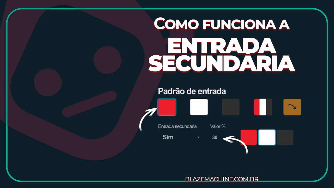[Blaze Machine] Como funciona a Entrada secundária | Bot Blaze | Robô ...