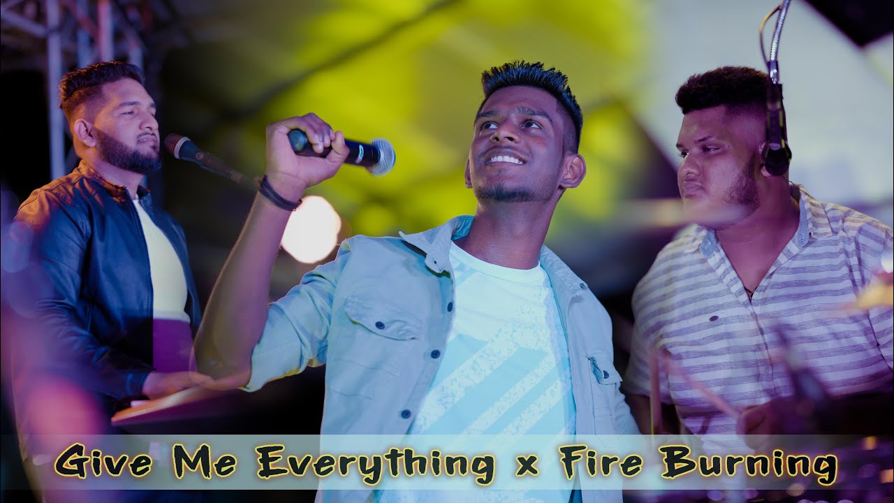Give Me Everything x Fire Burning || Cover By The 7 Notes Band (Live ...
