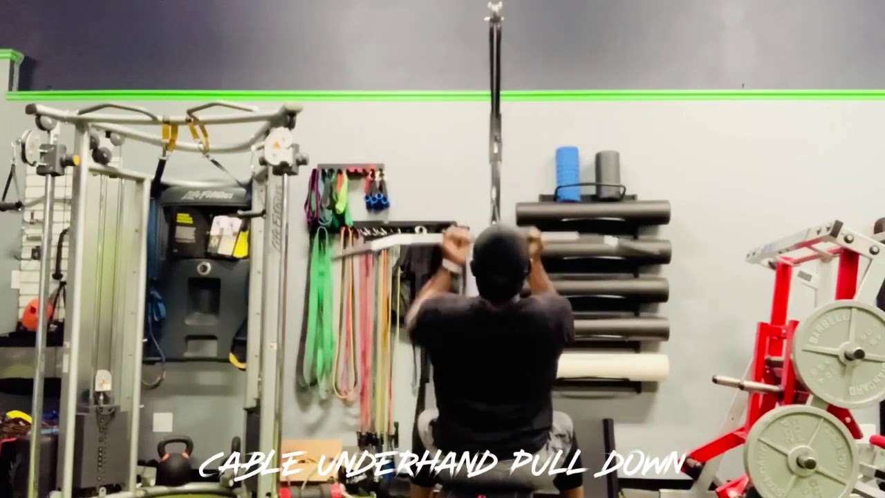 Cable underhand pull down - YouTube