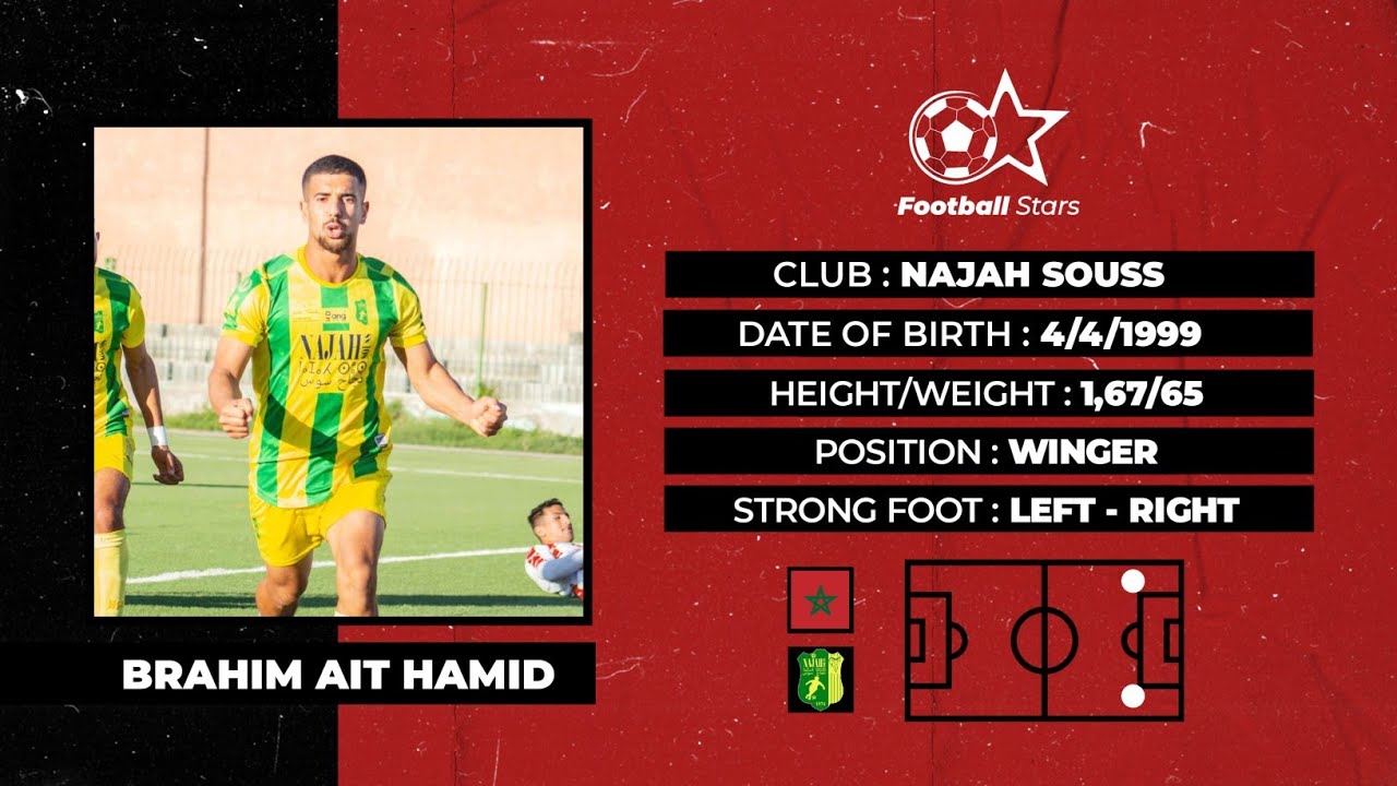PLAYER SKILLS ( BRAHIM AiT HAMID ) [ WINGERR ] - " NAJAH SOUSS " 2022 ...