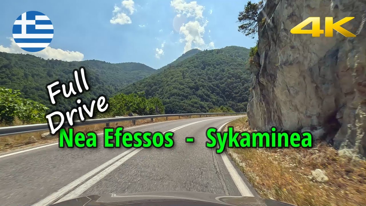 [Long] Driving Greece from Nea Efessos to Sykaminea | summer 2023 - YouTube
