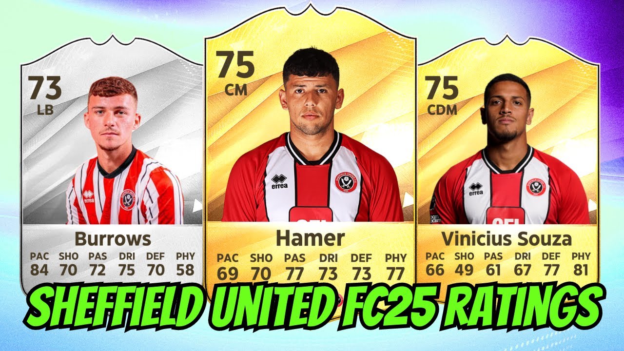 ‘SHEFFIELD UNITED FC’ EAFC 25 RATINGS ft.Burrows, Vini Souza, Hamer ...