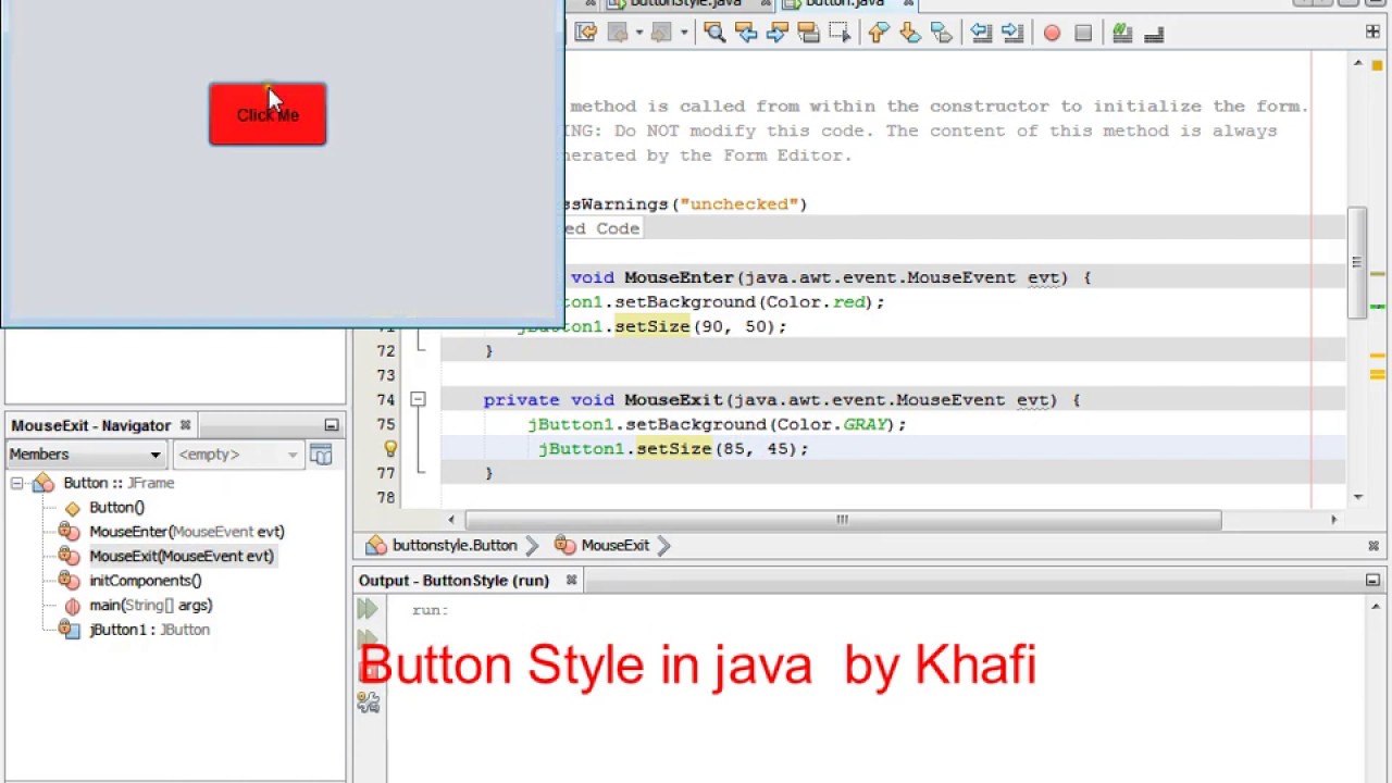 JAVA BUTTON - YouTube