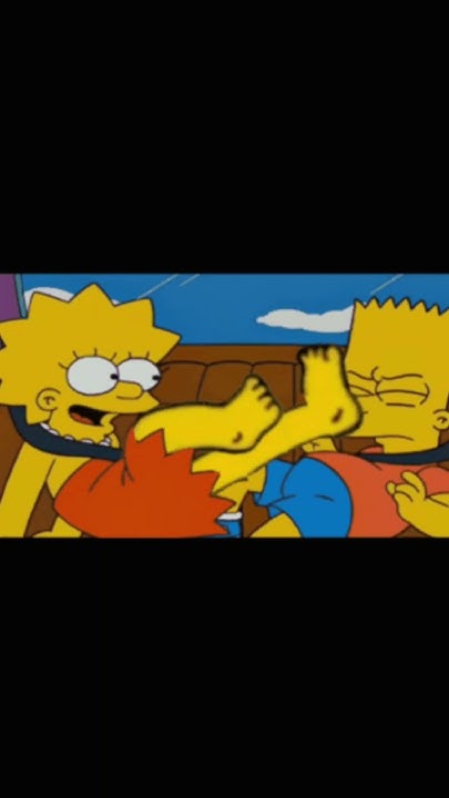 Lisa Kicks Bart Barefoot Thesimpsons Simpsons Lisasimpson