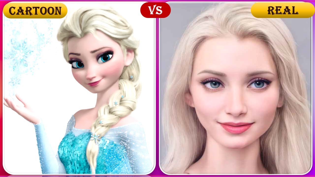 Disney's characters in realistic versions | Cartoon vs real life - YouTube