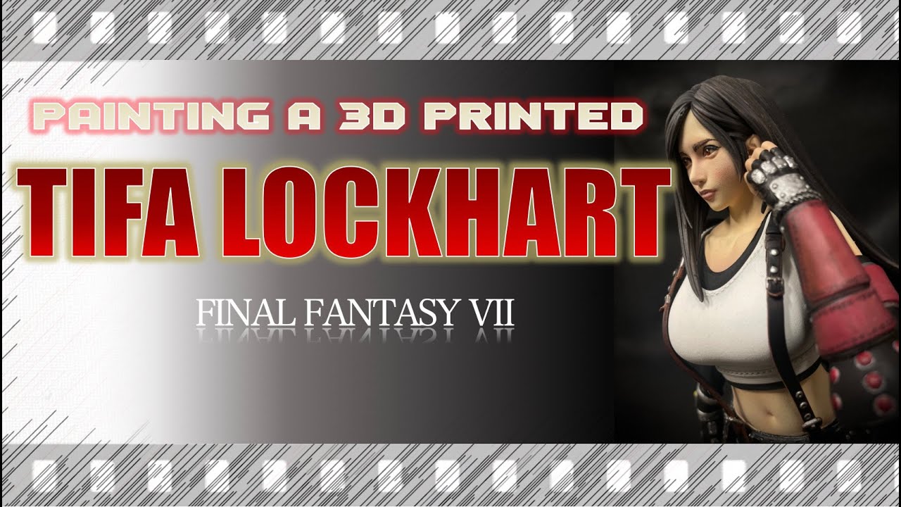 Painting 3D prints: Tifa Lockhart! - YouTube