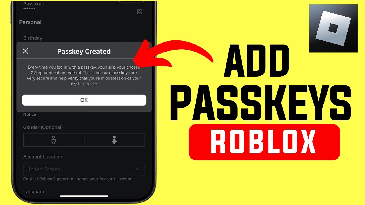 How to Add Passkey in Roblox 2025 - YouTube