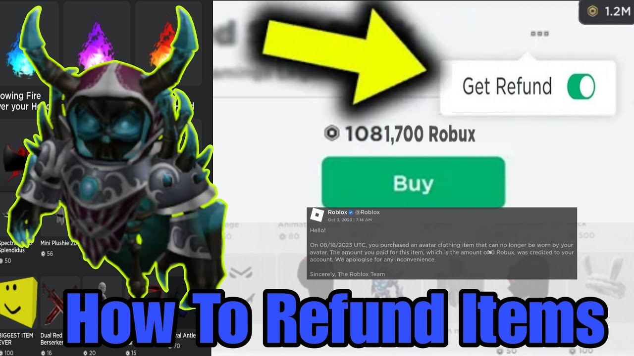 How to REFUND your ROBLOX ITEMS and GET your ROBUX BACK! 2023! (Working ...