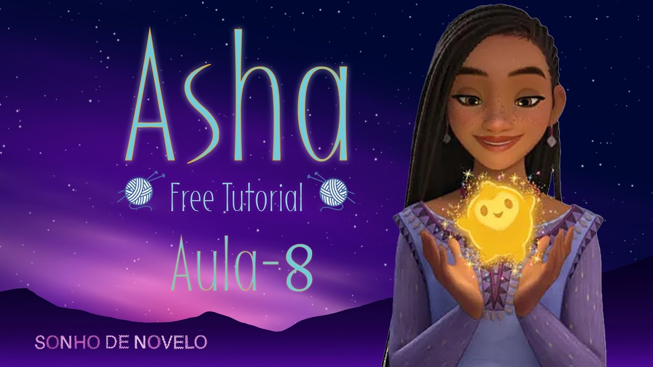 Asha Disney FREE TUTORIAL AMIGURUMI #Aula 8 - YouTube
