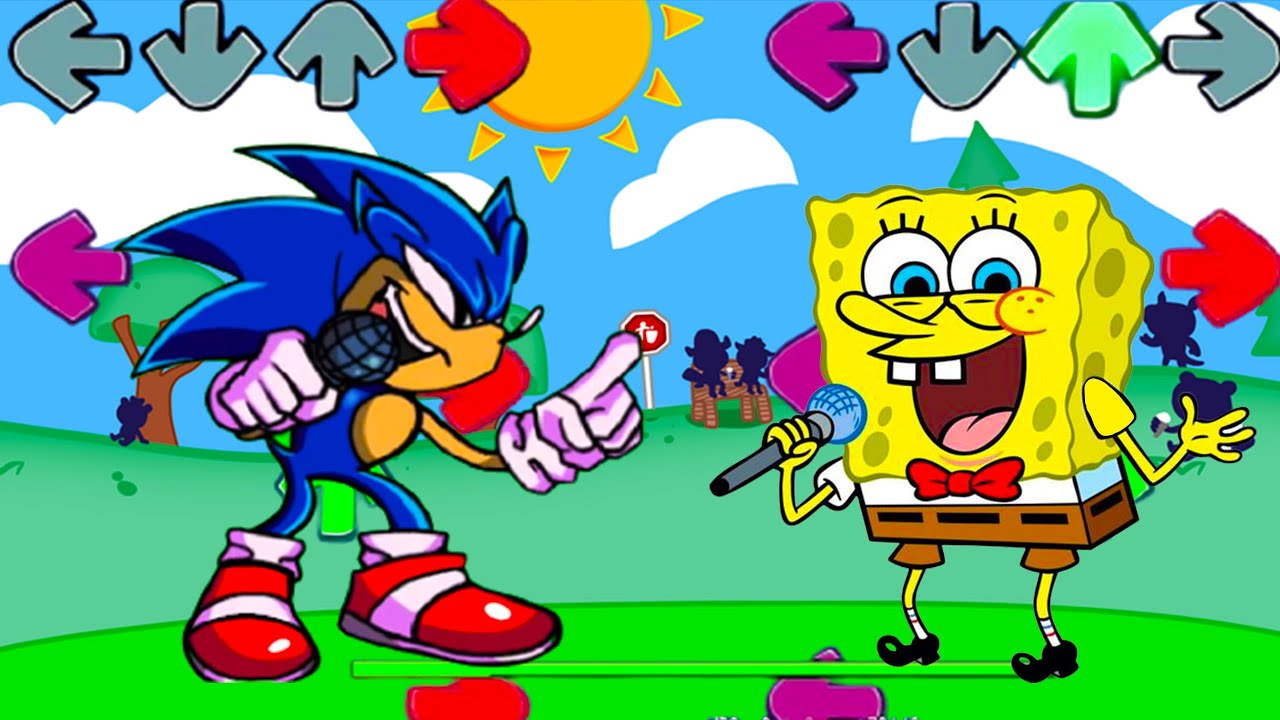 FUNNY Spongebob KILLS Sonic.EXE (fnf vs Sonic) - YouTube