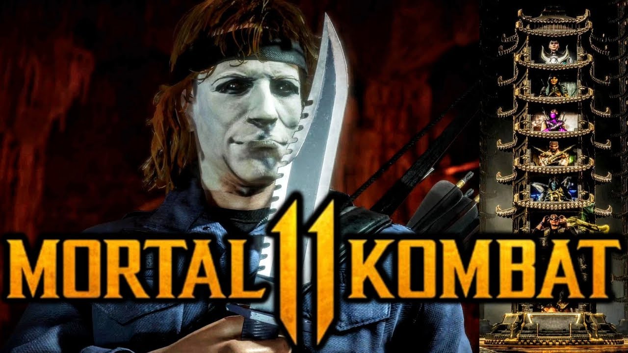 MK11 *RAMBO AS MICHAEL MYERS* KLASSIC TOWER GAMEPLAY!! (SKIN MOD BY ...