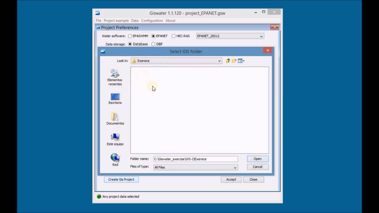 Giswater Version 1.1 - 01.1 Create a Giswater project and setup a QGIS ...