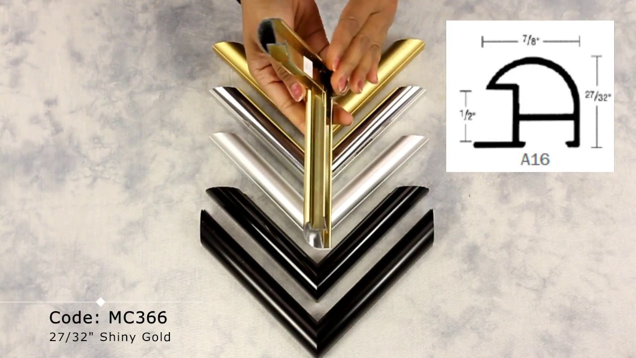 Corner Samples - Custom-made Metal Picture Frames: 27/32" Frosted/Shiny ...