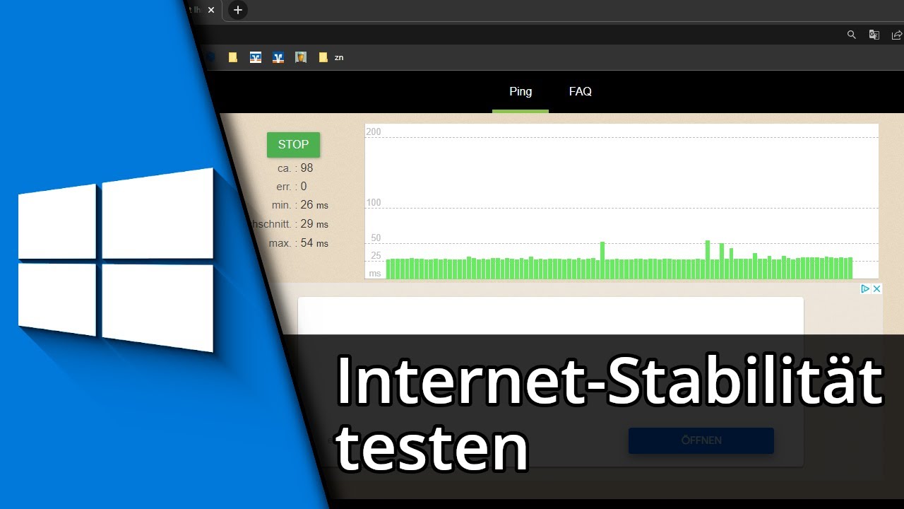 Internet Stabilität testen | Internet Stabilität überwachen Tutorial ...