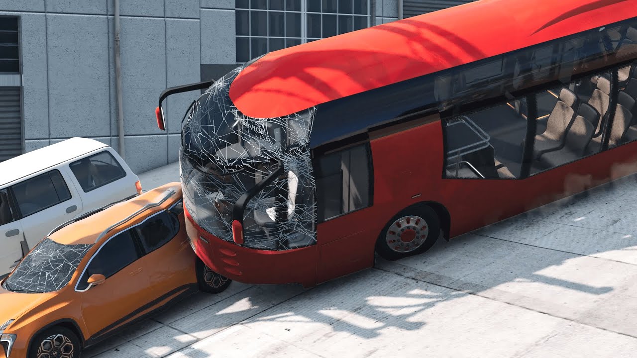 INSANE Bus City Crash | Best Trucks, Cars and Vehicles Crashing Game ...