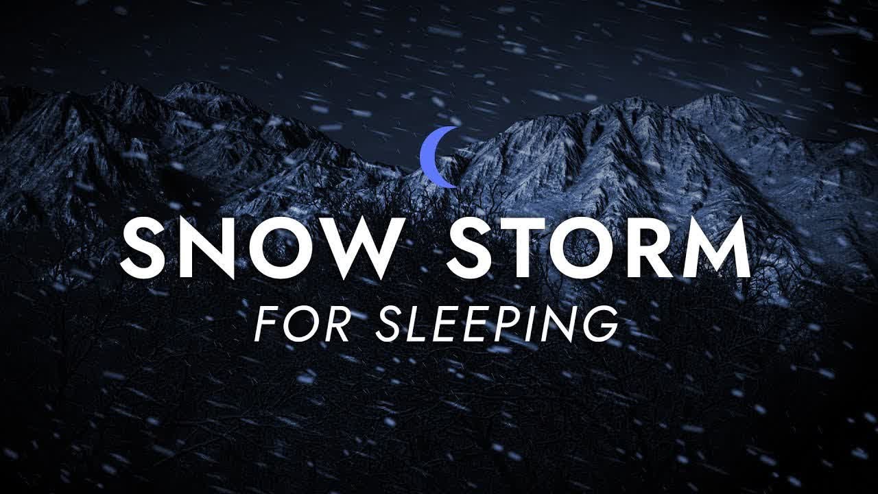 Snow Storm Sounds for Sleeping - Dimmed Screen | Blizzard Storm Sounds ...