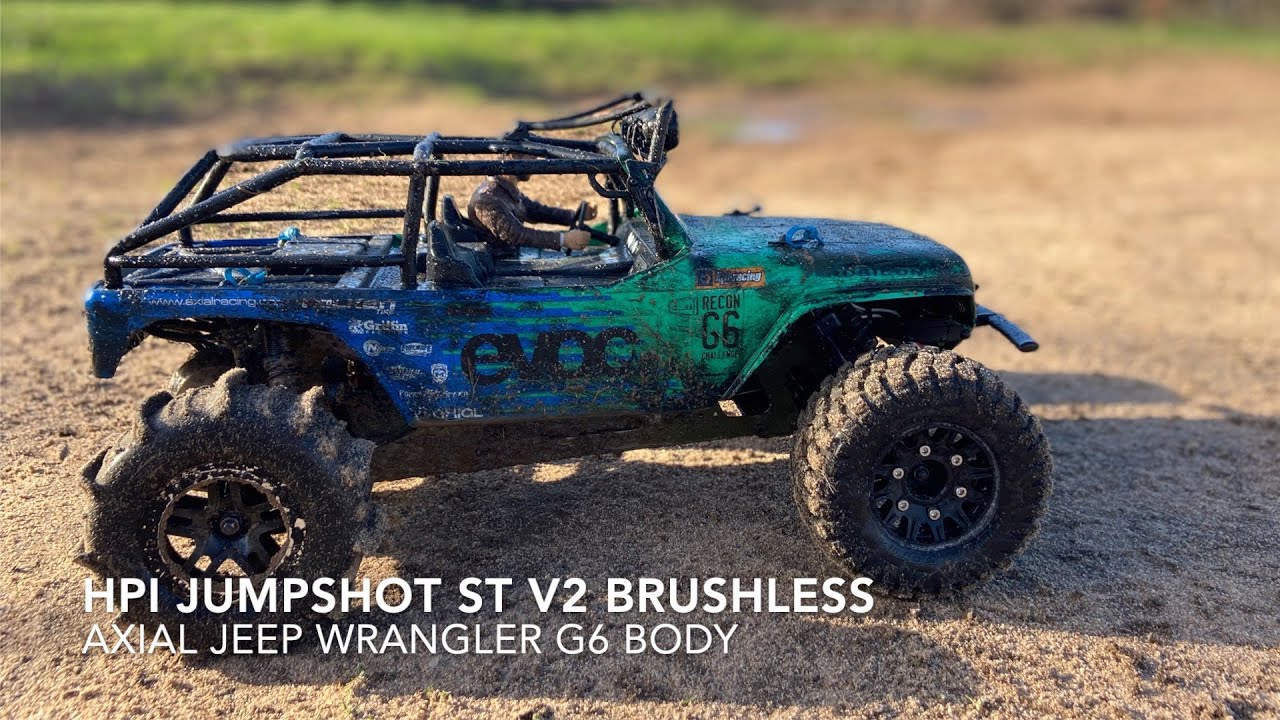 HPI Jumpshot ST V2 brushless with Jeep Wrangler G6 body by AXIAL #hpi # ...