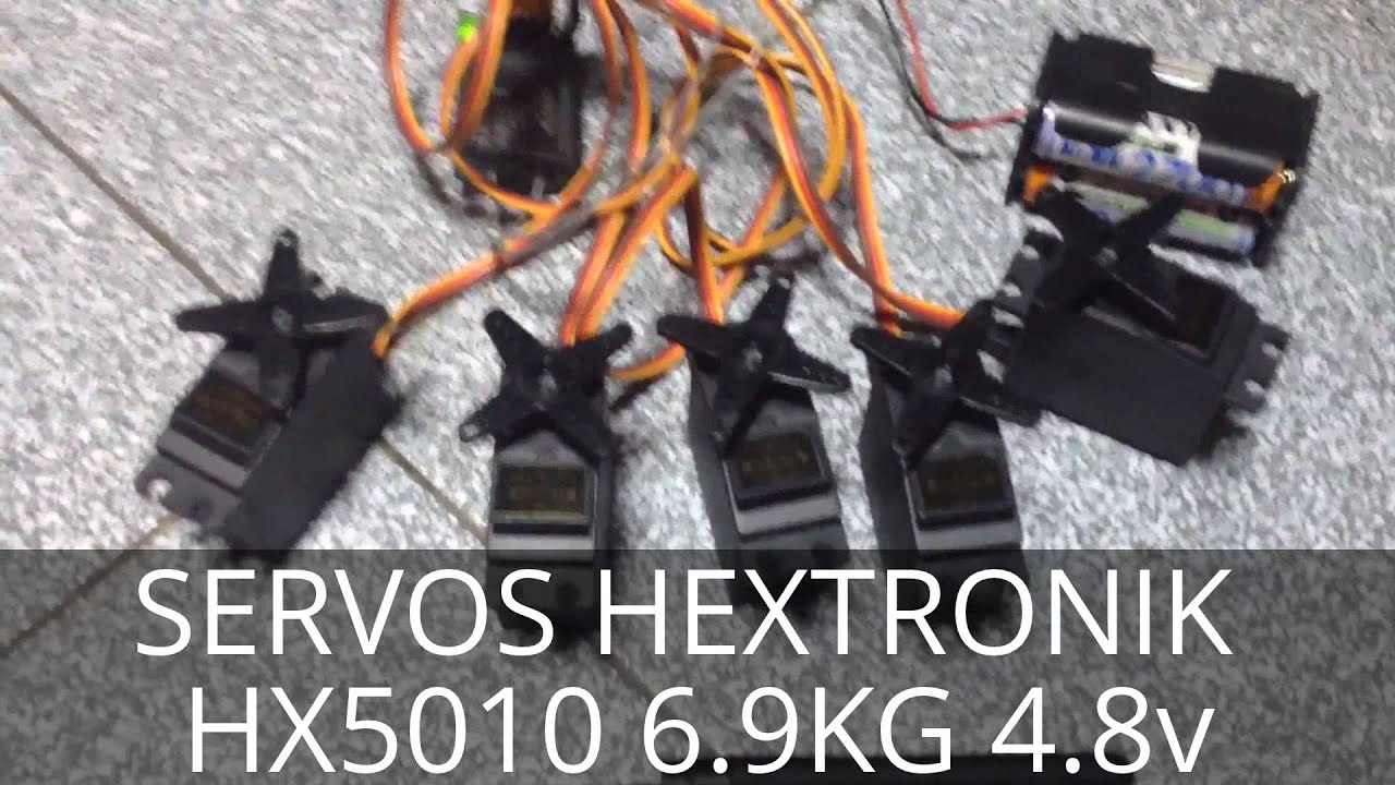 SERVOS HEXTRONIK HX5010 6.9KG 4.8v RC - YouTube