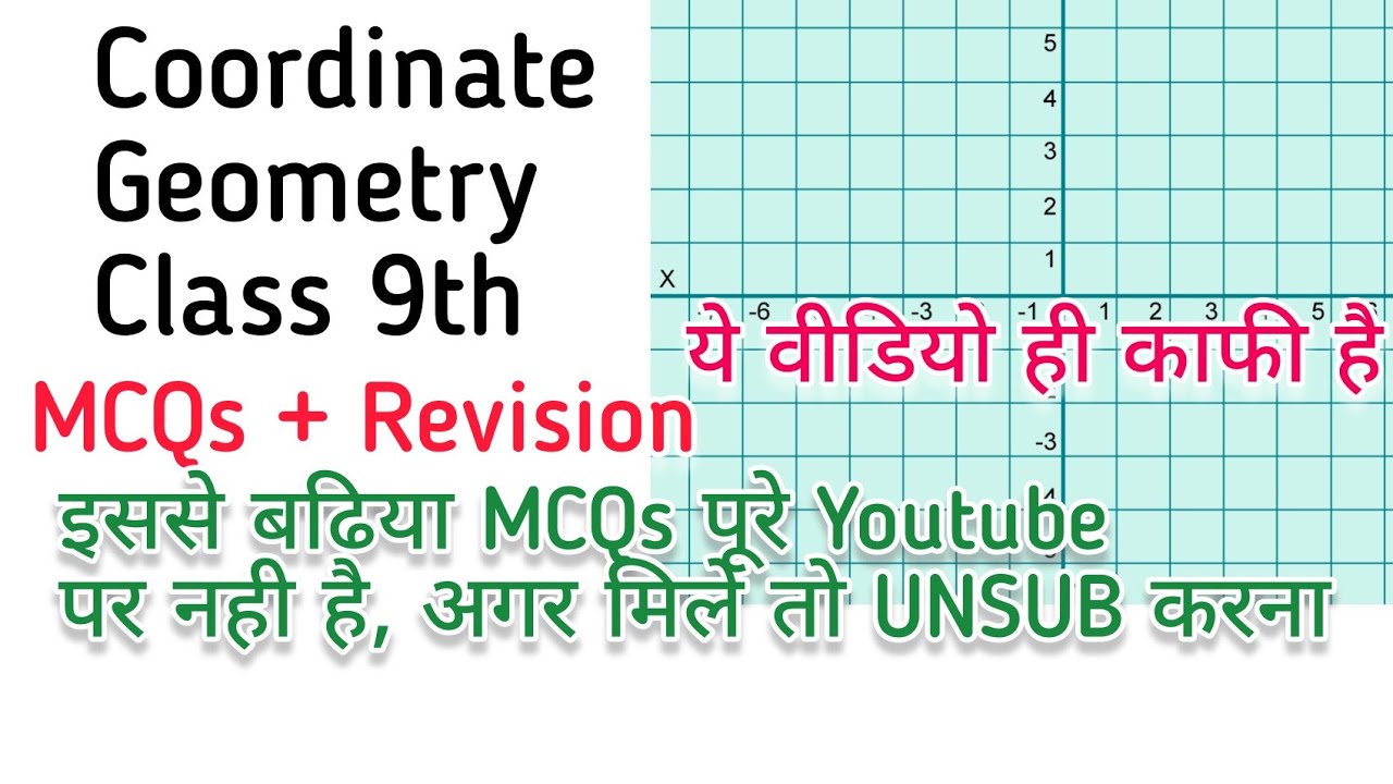Coordinate Geometry MCQs 📉 | Class 9th | Full Revision & Practice ...