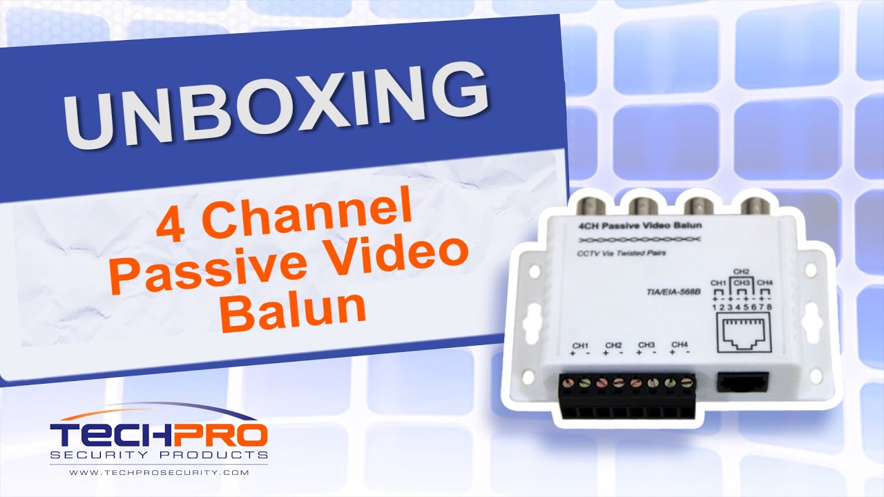 Unboxing - 4 Channel Passive Video Balun - YouTube