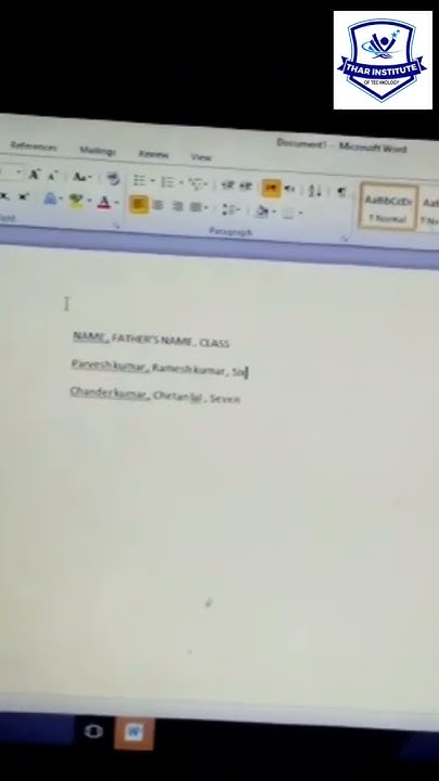 Basic Ms Word Tricks || how to create Table Using shortcuts key's # ...