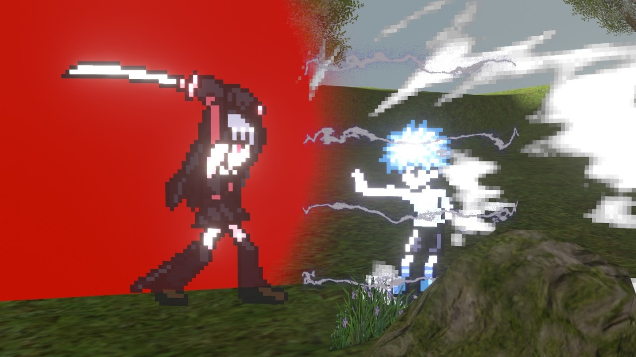 [blender sprite animation]Akame vs Killua (Trash)(Test) - YouTube
