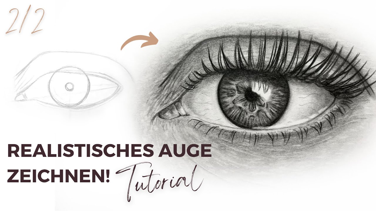 realistisches Auge zeichnen | Schritt für Schritt TUTORIAL 2/2 ...