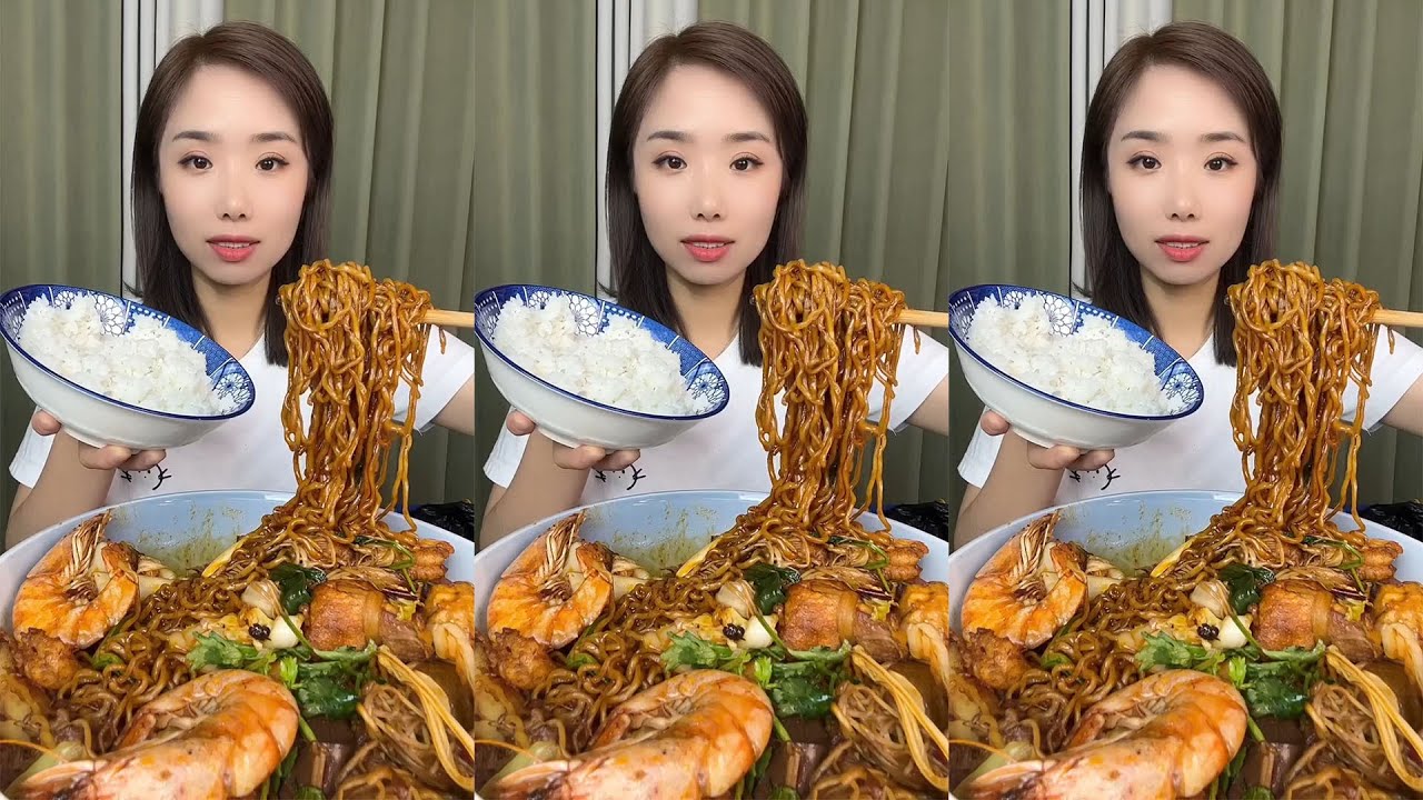 Mukbang today eating Spicy Hot Pot #Simple Home Cooking Rice - YouTube