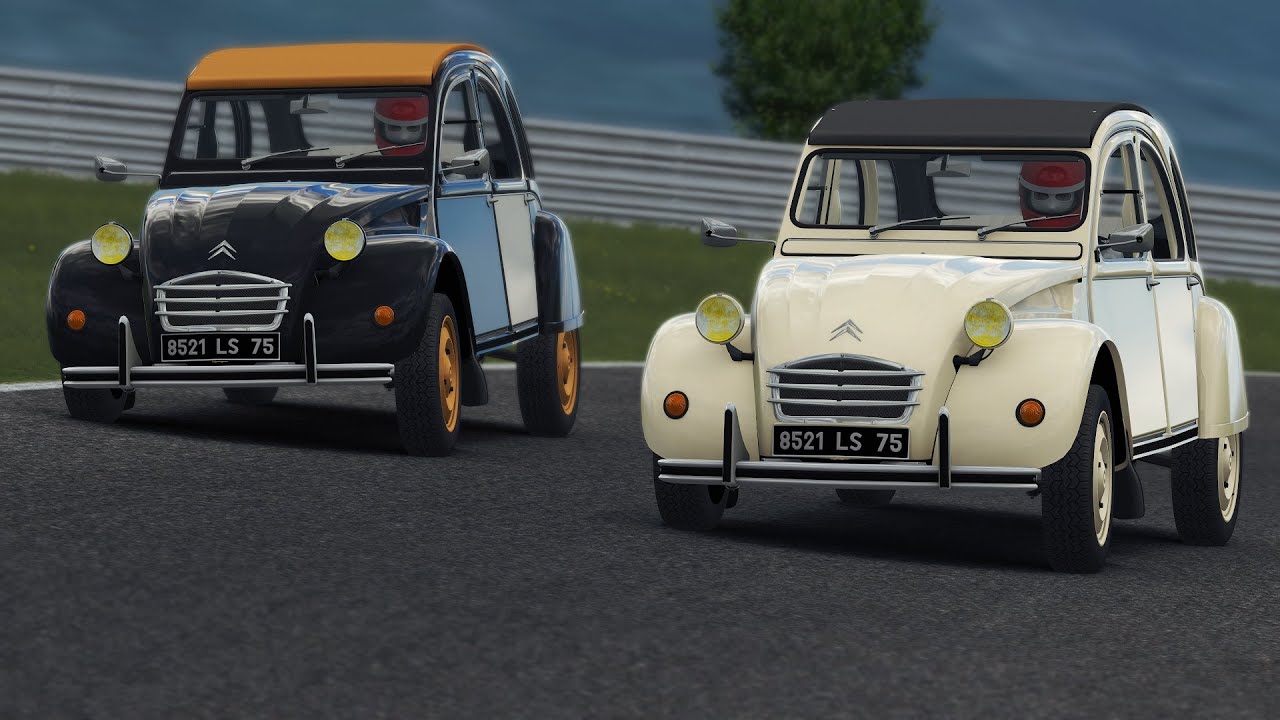 Assetto Corsa - Citroen 2CV 1970 Stock + Tuned + Race Version - YouTube