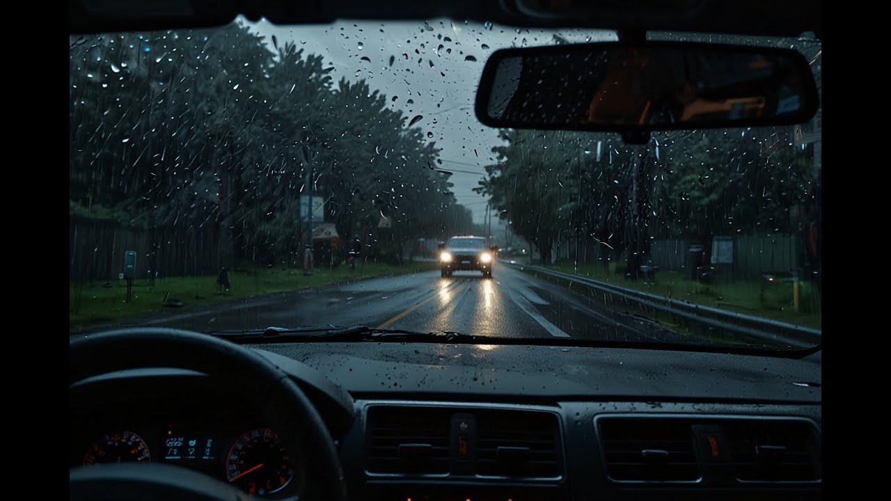 🟢🔵 Inside a Stormy Car: Thunder and Rain ASMR for Sleep - YouTube
